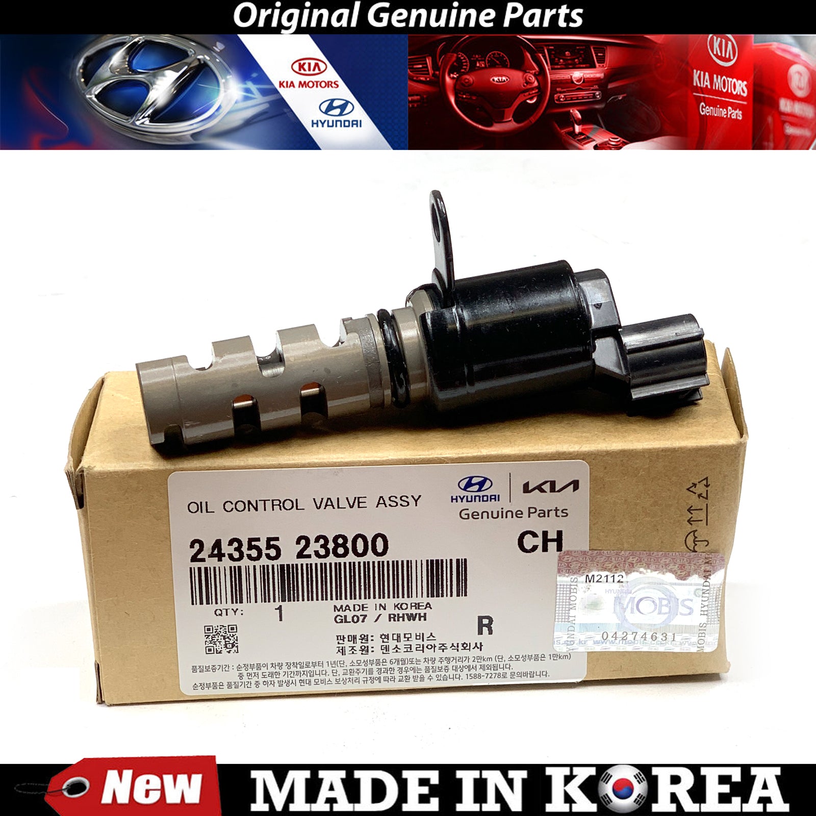 Genuine Oil Control Valve 05-12 for Hyundai Elantra Kia Spectra 2.0L 2 ...